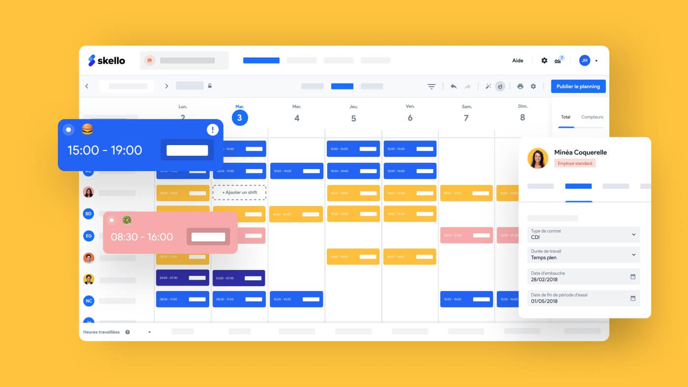 Skello : fonctionnalité, tarifs et alternatives françaises